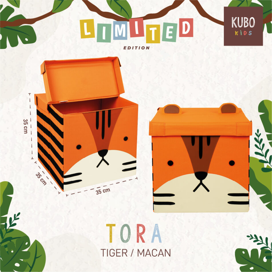 KUBO KIDS Kotak Penyimpanan Mainan Anak Ukuran 35x35x35 cm – Limited ...